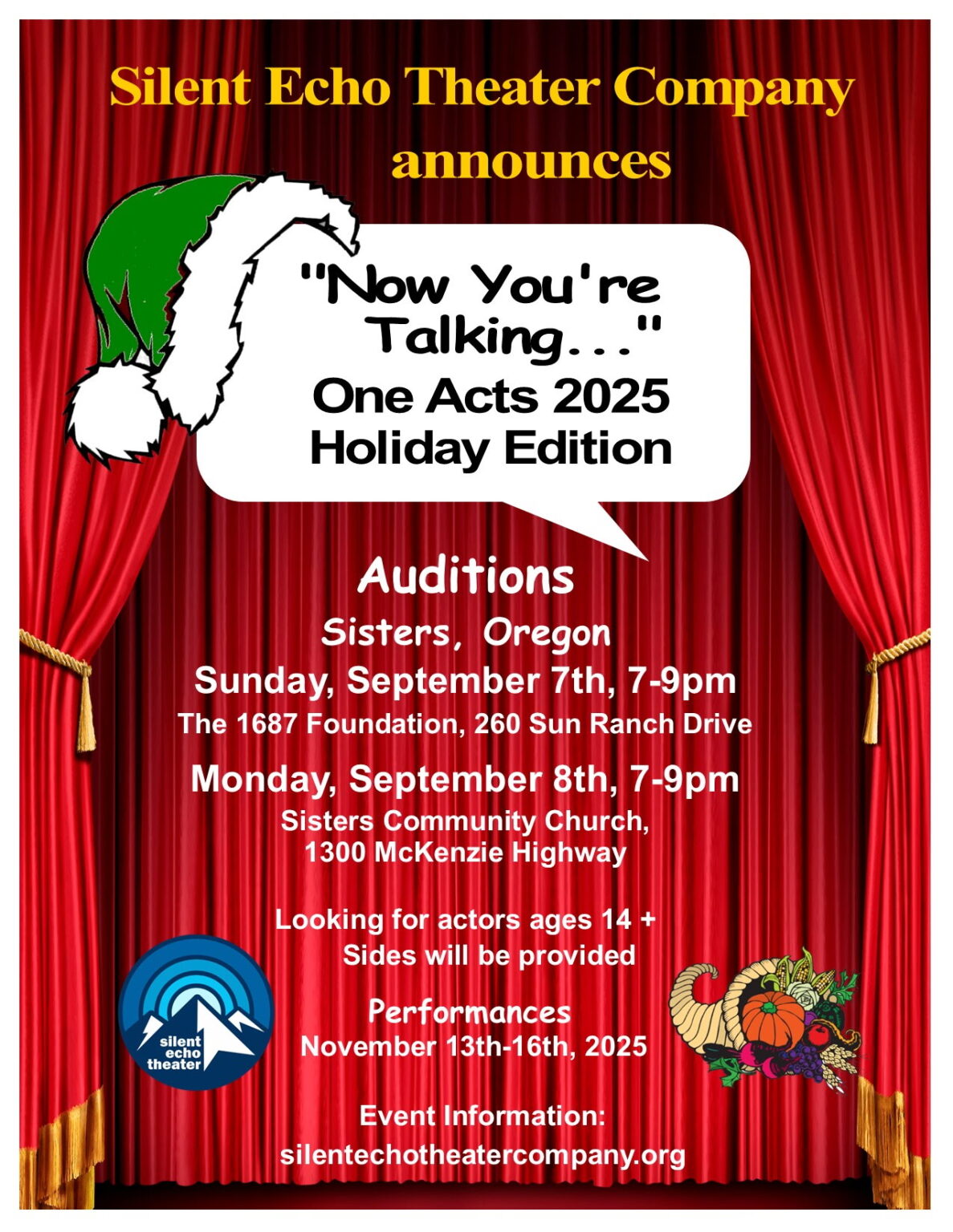 Silent Echo Theater Company – Located in Sisters, OR – Est. 2016